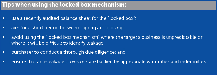 Cliffe Dekker Hofmeyr - Practical M&A: Locked box mechanism explained